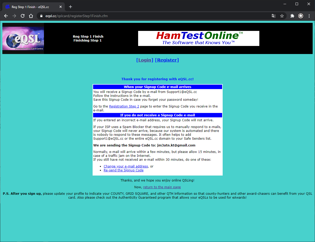 eQSLへの登録 | JM3ATN's Site